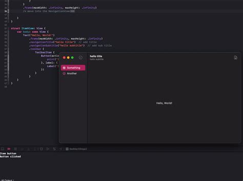macos how do i add items to nstoolbar with swiftui stack overflow