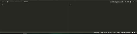 using git bash terminal in vs code how to force it to open internally
