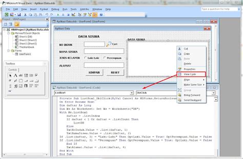 tampikan data dari listbox ke textbox dengan double klik