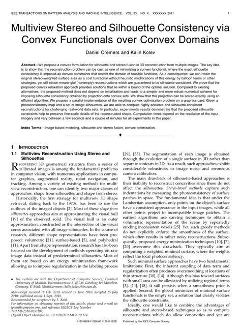 pdf multiview stereo and silhouette consistency via convex
