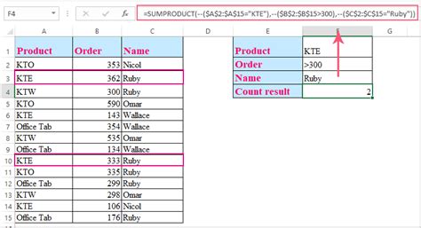 how to countif with multiple criteria in excel