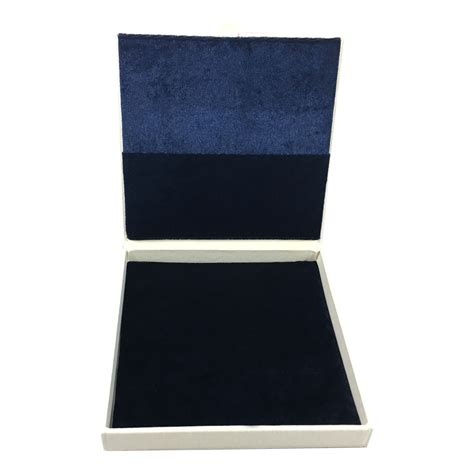 Square Linen Box With Velvet Interior