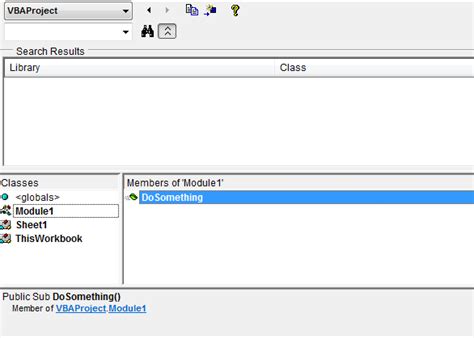 excel what s the vbaproject keyword stack overflow