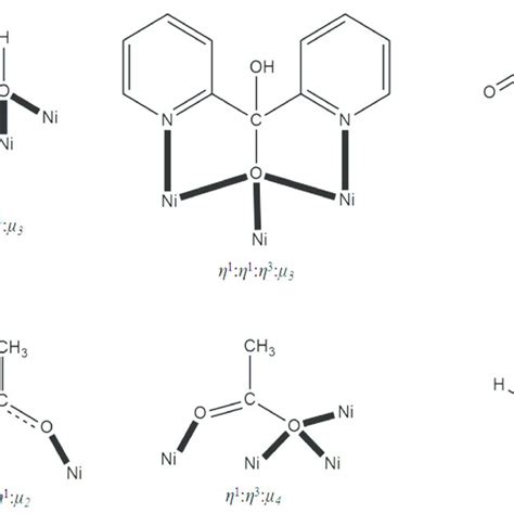 The Coordination Modes Of All The Ligands That Are Present In The