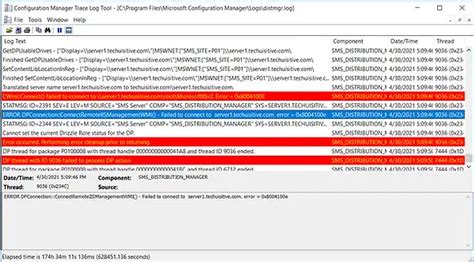 failed to connect with dp error code 0x8004100e configmgr sccm