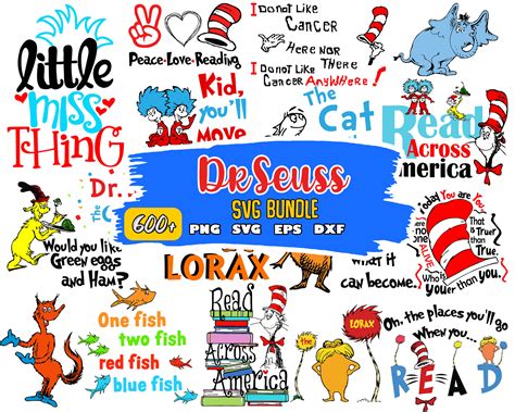 Dr Seuss Svg Mega Bundle Cat In The Hat Svg Dr Seuss Hat Inspire