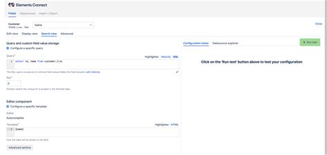 search view configuration elements connect for jira server data center