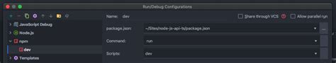 javascript how can i run nodemon from within webstorm