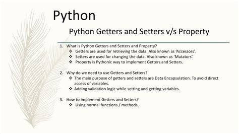 python getters and setters v s property youtube