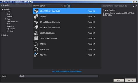 select data using entity framework in wpf