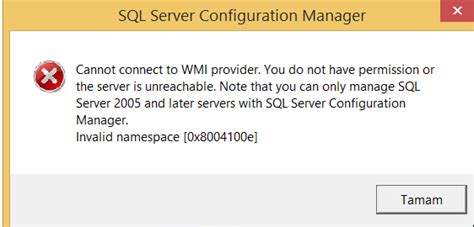 error when opening sql server 2017 configuration manager [0x8004100e