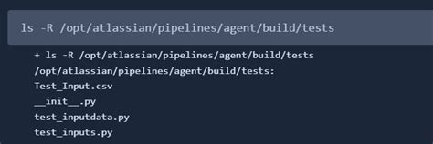python bitbucket pipeline cannot find the file in the test folder