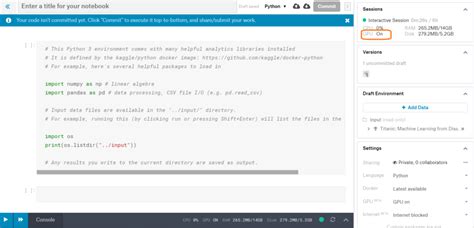 kaggleのkernelでgpuを使うには エンジニアすみきちのブログ