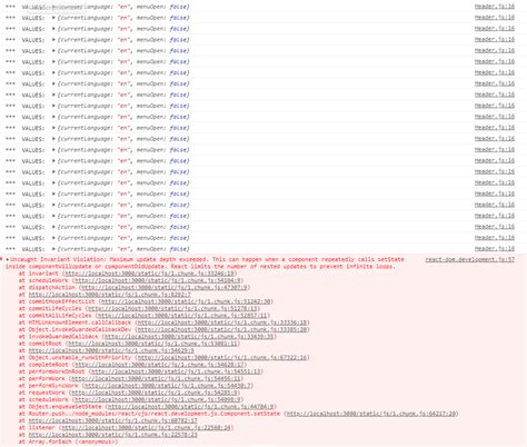 reactjs react redux maximum update depth exceeded