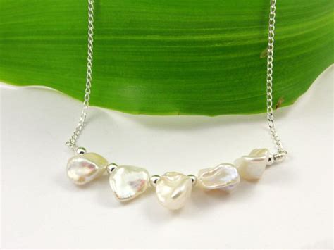 Keishi Pearl Necklace In Sterling Silver Freshwater Pearls Etsy