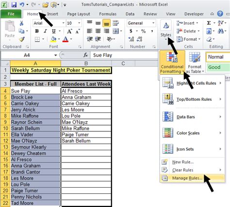 Toms Tutorials For Excel Comparing Two Lists And Formatting Hot Sex