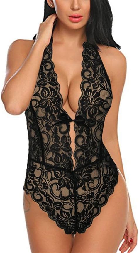 Zodrq Ladies Lingerie Ladies One Piece Sexy Backless Lingerie Lace V