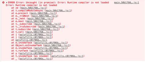 error runtime compiler is not loaded in angular6 prod mode · issue