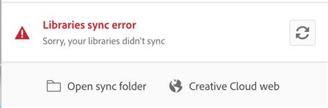 libraries sync error in illustrator adobe support community 10704711