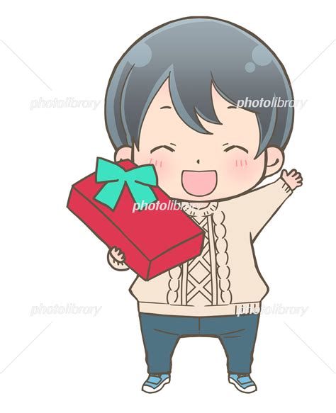 プレゼントをもらって喜ぶ男の子 イラスト素材 [ 6513972 ] フォトライブラリー Photolibrary