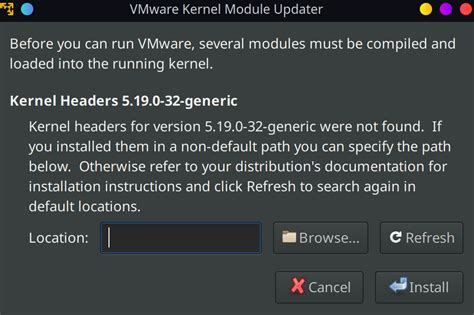 can t run vmware player due to kernel headers vmware technology