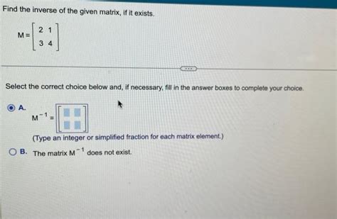 [solved] find the inverse of the given matrix find the inv
