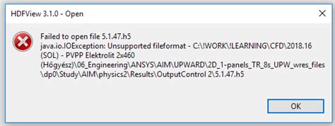failed to open h5 file ioexception unsupported fileformat