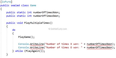 writing pure code in c dotnetcurry