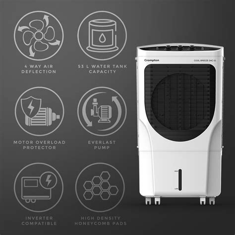 Buy Crompton Cool Breeze Dac Desert Air Cooler 53l With Everlast Pump