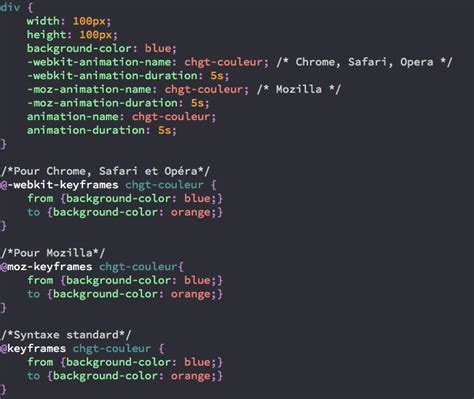 les animations en css