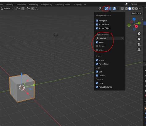 how turn on xyz tool in the viewport basics and interface blender