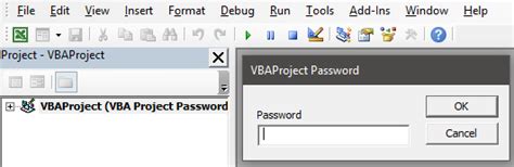 vba project password how to protect vba code with password