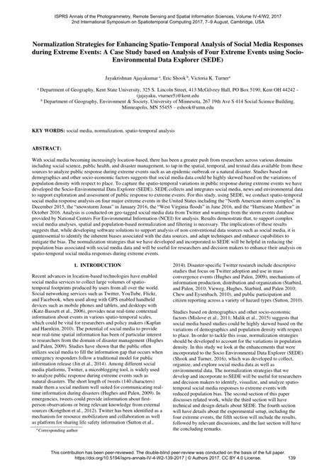 Pdf Normalization Strategies For Enhancing Spatio Temporal Analysis