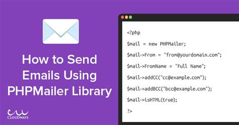 how to send emails in php using phpmailer library sent php library