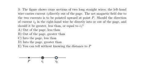 Solved 3 The Figure Shows Cross Sections Of Two Long