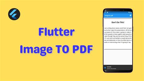 flutter image to pdf converter complete tutorial source code youtube
