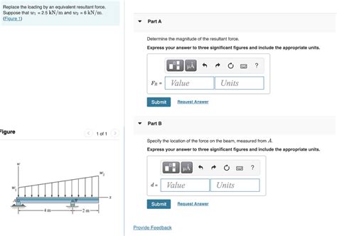 Solved Replace The Loading By An Equivalent Resultant Force