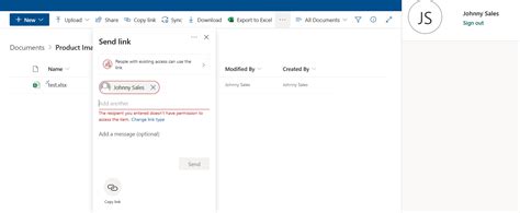 sharepoint online unable to share with external users microsoft
