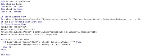 how to dynamically extract unique values from a column list in excel