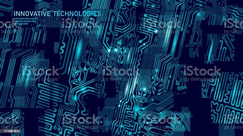 Circuit Board Cpu Microchip Abstract High Hi Tech Electric Background