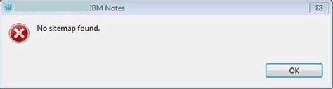 step wise method to resolve no sitemap error in lotus notes
