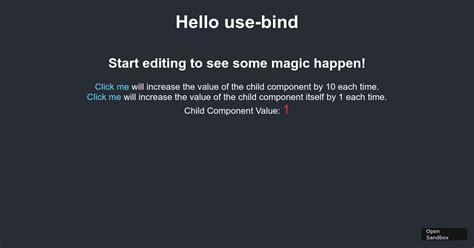 use bind codesandbox
