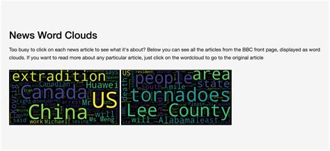 building news word clouds using python and repl it