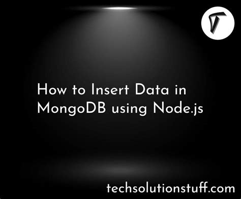 how to insert data in mongodb using node js