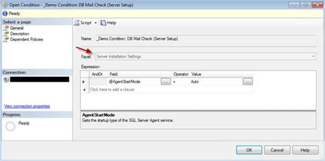 sql server database mail health check with policy based