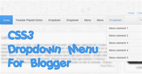 how to add neat css3 dropdown menu in blogger helplogger
