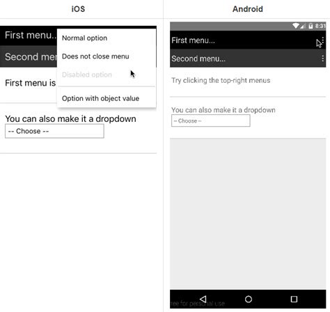 reactjs how to create custom dropdown menu react native stack overflow