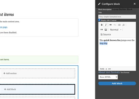 layout builder block