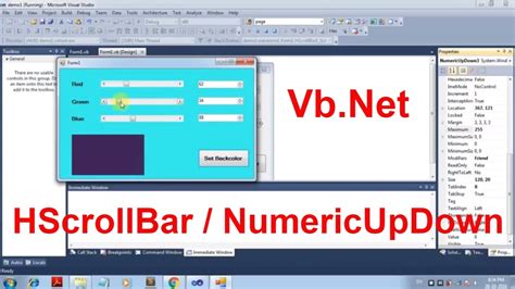 working with scroll bars apply millions of colors on vb form [beginners