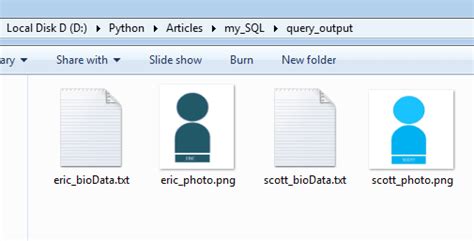 python mysql insert retrieve file and images as a blob in mysql